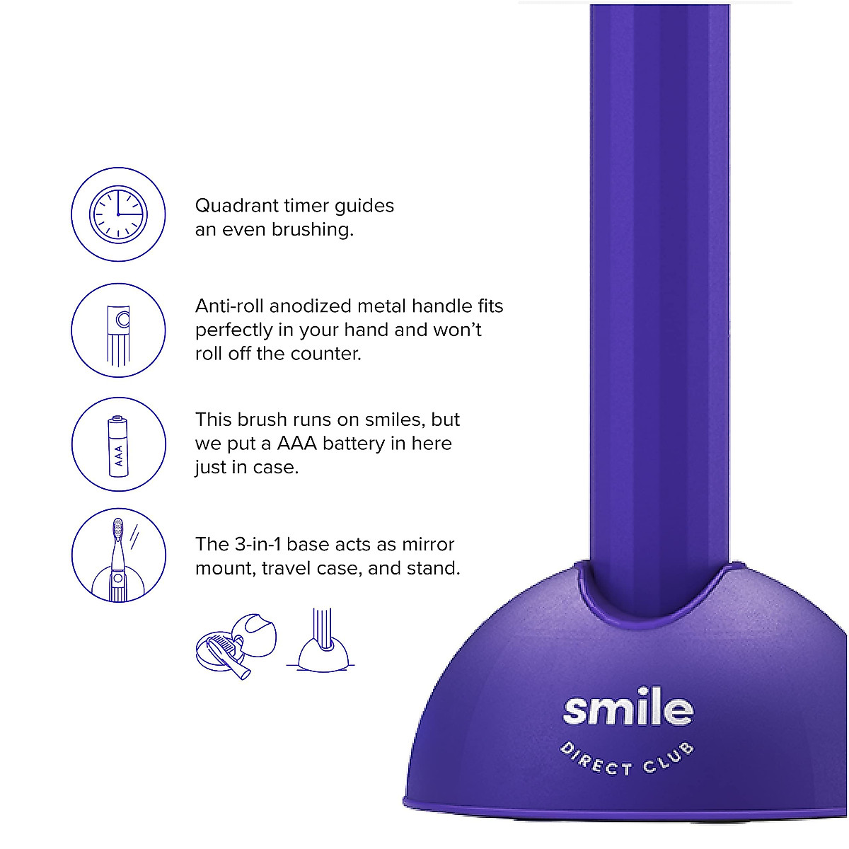 SmileDirectClub Smiles for 2 Bundle – 2 Electric Toothbrushes, 1 Replacement Brush Head