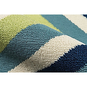 Momeni Rugs , Baja Collection Contemporary Indoor & Outdoor Area Rug, Easy to Clean, UV protected & Fade Resistant, 5'3" x 7'6", Multicolor