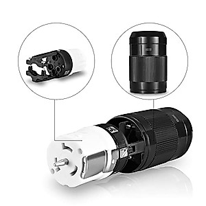 COCOKER 50 Amp Generator Femal Plug, 50 Amp Generator Connector for RV Travel, 25 Volt//250 Volt,CS636 (Black)