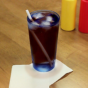 32 oz. (Ounce) Restaurant Tumbler Beverage Cup, Stackable Cups, Break-Resistant Commerical Plastic, Set of 4 - Blue