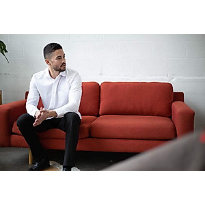 TRUWEAR Phenom Classic White Long Sleeve Men's Performance Fabric Dress Shirt