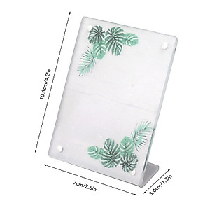 Picture Frame, Easy Cleaning Clear Table Top Photo Frame Acrylic Robust for Cards (Monstera Leaves)