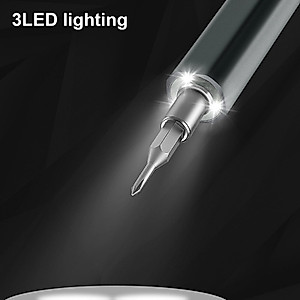 36 in 1 Cordless Electric Screwdriver, Mini Power Precision Screwdriver Set with LED Light 3. 7V Rechargeable Portable Magnetic Repair Tool Kit for Repairing Phones Eyeglasses Laptop