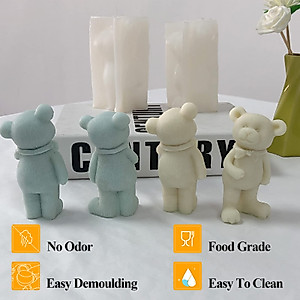 Candle Molds，Resin Molds 3D Silicone Mold for Candle Making Molds Candle Making Kits Moulds for Soaps Wax Clay Plaster Silicone Candles Resin Mould for Art Crafts and Festival Decoration (Color : Bea