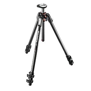 Manfrotto 190XPRO Carbon Fiber 3-Section Tripod (MT190CXPRO3),Black