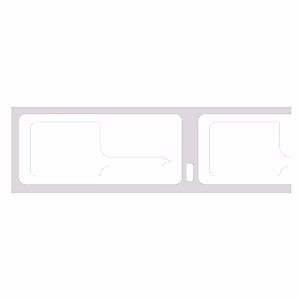 USUPERINK 1 Roll (400 Labels/roll) Compatible for Dymo LabelWriter 30373 Jewelry Price Tag 2-up Rat Tail Labels 7/8'' x 15/16'' Retail Adhesive Label Sticker [NOT FIT 550 & 5XL]