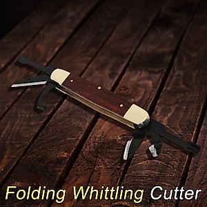 Omninmo Right-Handed Carvin' Jack, Folding Whittling Knife, Multi-Tool Portable Carving Tool Right Handed Carving Jack for Wood Carving, Woodworking, Camping, EDC, and Outdoors (wood)