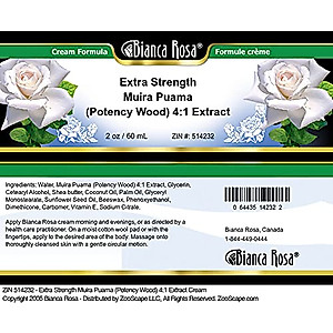 Bianca Rosa Extra Strength Muira Puama (Potency Wood) 4:1 Extract Cream (2 oz, ZIN: 514232) - 2 Pack