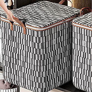 gyujnb Clothes Storage Bags Large Capacity Clothes Storage Bins Closet Organizers Storage Containers with Durable Handles Storage Bag Large Capacity Folding Clothes Portable Wardrobe Storage Box
