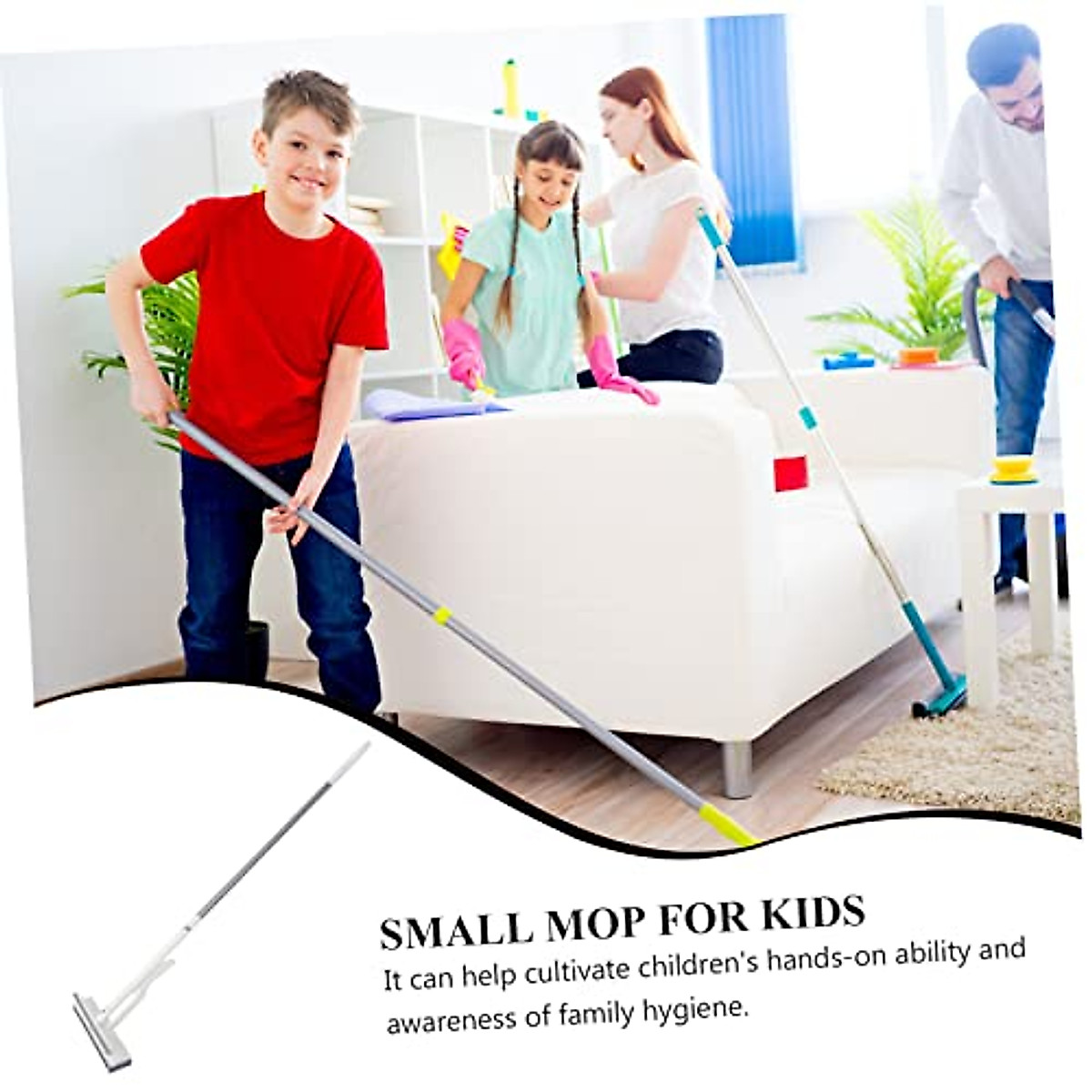 MARMERDO Mini Mop Wooden Floor Cleaner Mop for Wood Floors Window Glass Cleaner Multi- Use Window Squeegee Self Wringing Microfiber Mop Self Wringing Mop Small Mop for Small Spaces The Lazy