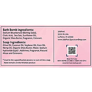 360Feel Forever Love- 6 Bath Bombs Plus 4 Handmade Soap Set- Essential Oil-Organic Bath Bomb For Her