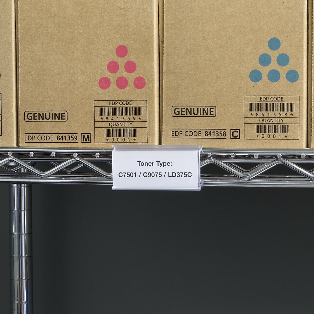 Akro-Mils 29308 Clear Protective Plastic Flat Label Holders for Wire Shelving Retail Display and Warehouses, (25-Pack)