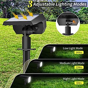 Solar Spot Lights Outdoor, Solar Landscape Spotlights, 56 LED, IP65 Waterproof, 3 Lighting Modes,Solar Lights Outdoor for Garden Yard House Walkway Driveway Porch Patio Tree [Cool White 4 Pack]