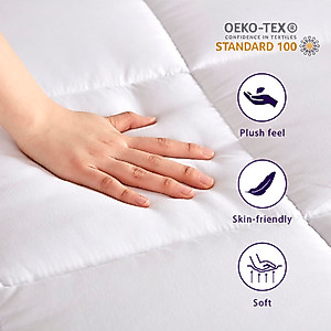 BDEUS Dual Layer 3 Inch Memory Foam Mattress Topper Twin Size,Cooling Gel Memory Foam with Down Alternative Quilted Pillow Top Cover,Back Pain Relief Soft Mattress Pad