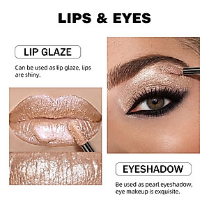 MAEPEOR Metallic Liquid Lipstick Set 6 Color Shimmer & Glitter Metallic Lipstick Long Wear and Non-stick Cup Diamond Pearl Lip Gloss Kit (Set 01)