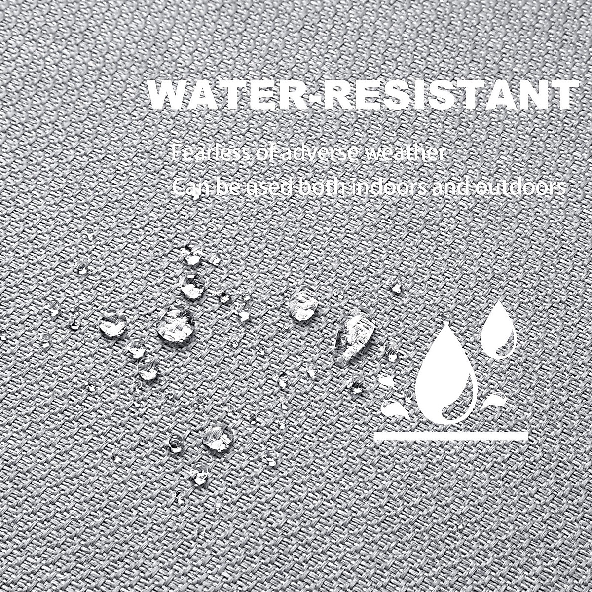 Pcinfuns Indoor/Outdoor Memory Foam Chair Cushions,Thick 17"x16"x3" Chair Cushion for Patio Furniture,Water-Resistant Durable Seat Pads with Ties,Light Grey,4 Pack