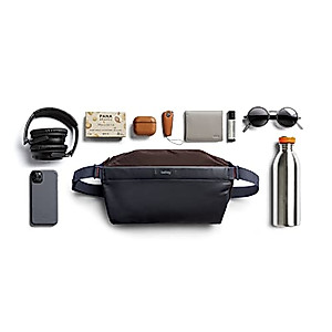 Bellroy Sling Bag - Premium (Leather & Fabric Unisex Crossbody Bag) - Deep Plum