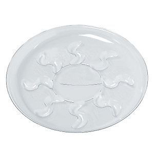 Idyllize 5 Pieces of 12 inch, Clear Thick Plastic Heavy Duty Sturdy Plant Saucer Drip Trays for pots (12")