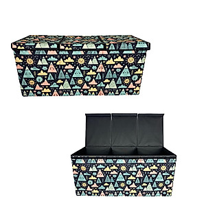 SUBLIME LIVING Extra Large Kids Toy Chest - Foldable Toy Storage Organizer with Soft Close Lid - Sturdy Toy Box for Boys and Girls, Durable Storage for Kids Room or Nursery