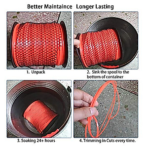 A ANLEOLIFE 5-Pound Commercial Square .095-Inch-by-1280-ft String Trimmer Line in Spool,with Bonus Line Cutter, Orange