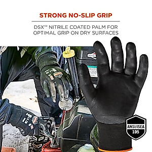 Ergodyne - 7001 2Xl Blk Abras Resis Nitrile-Coated Gloves Dsx (17956)