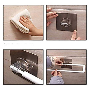 AFLHYJK Towel Rack- Kitchen Over Cabinet Strong Steel Double Towel Bar Rack - Hang on Inside or Outside of Doors - Storage and Organization for Hand