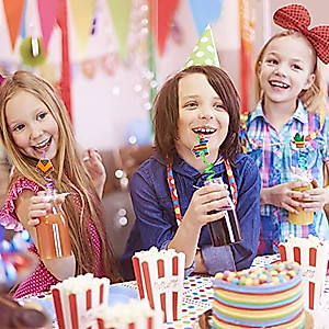 24 Mexican Fiesta Party Favors, Drinking Straws for Mexican Party Favors, Cinco De Mayo Party Favors for Kids, Taco Party Supplies with 2 Cleaning Brush