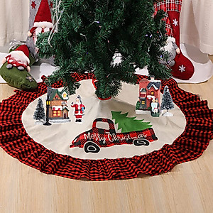 SEWACC 1Set Luminous House Ornament Christmas Cabin Decor Light up Christmas Village Santa Claus Ornaments Home Decorations Xmas Party Decor Desktop Resin Wooden House