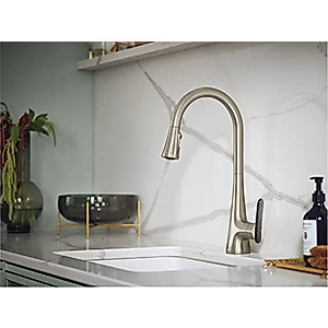 Moen S7235SRS Sinema One-Handle High Arc Pulldown Kitchen Faucet featuring Power Boost and Reflex, Spot Resist Stainless