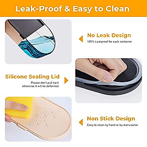 homeasy Bento Box for Adults Students, BPA Free Plastic Bento Lunch Boxes Rectangle Food Grade Lunch Containers with Cutlery Set and 2 Sauce Pot, 2-Tier Leak-Proof, 1200 ML (Beige with Bag)