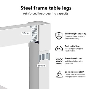 sogesfurniture 71 inches Office Desk Computer Desk Gaming Desk Computer Table Sturdy Writing Workstation for Home Office, White