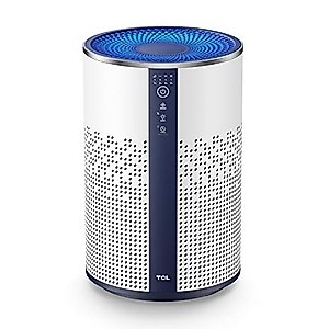 TCL Air Purifier for Home Room Bedroom True H13 HEPA Air Filter Remove 99.97% Smoke Odor Pet Dander Dust Pollen Mold Air Cleaner Metal Design with Night Light