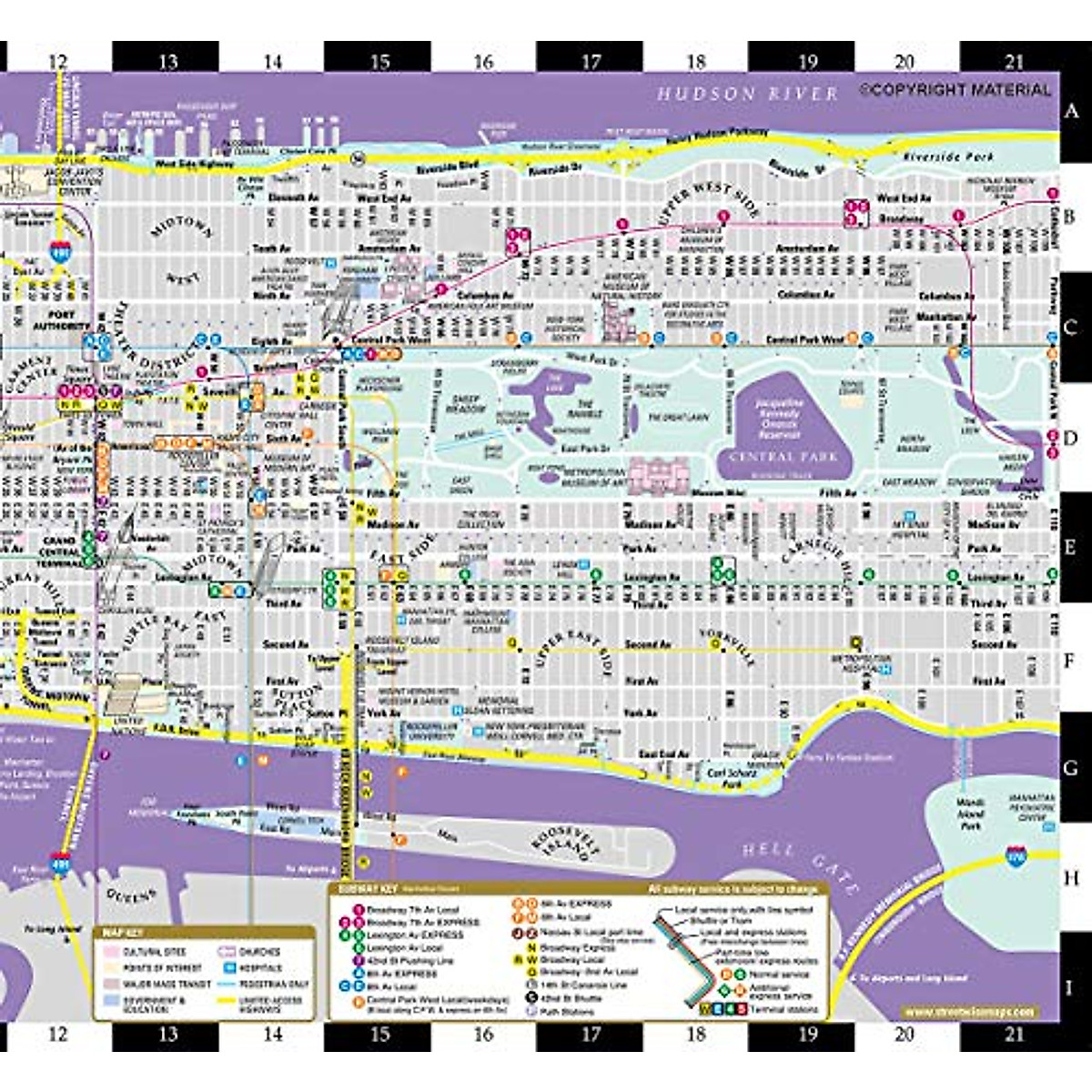 Streetwise Manhattan Map - Laminated City Center Street Map of Manhattan, New York (Michelin Streetwise Maps)