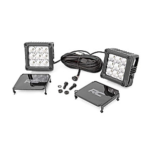 Rough Country 4" Chrome Series Square LED Cube Lights | White DRL - 70905DRL