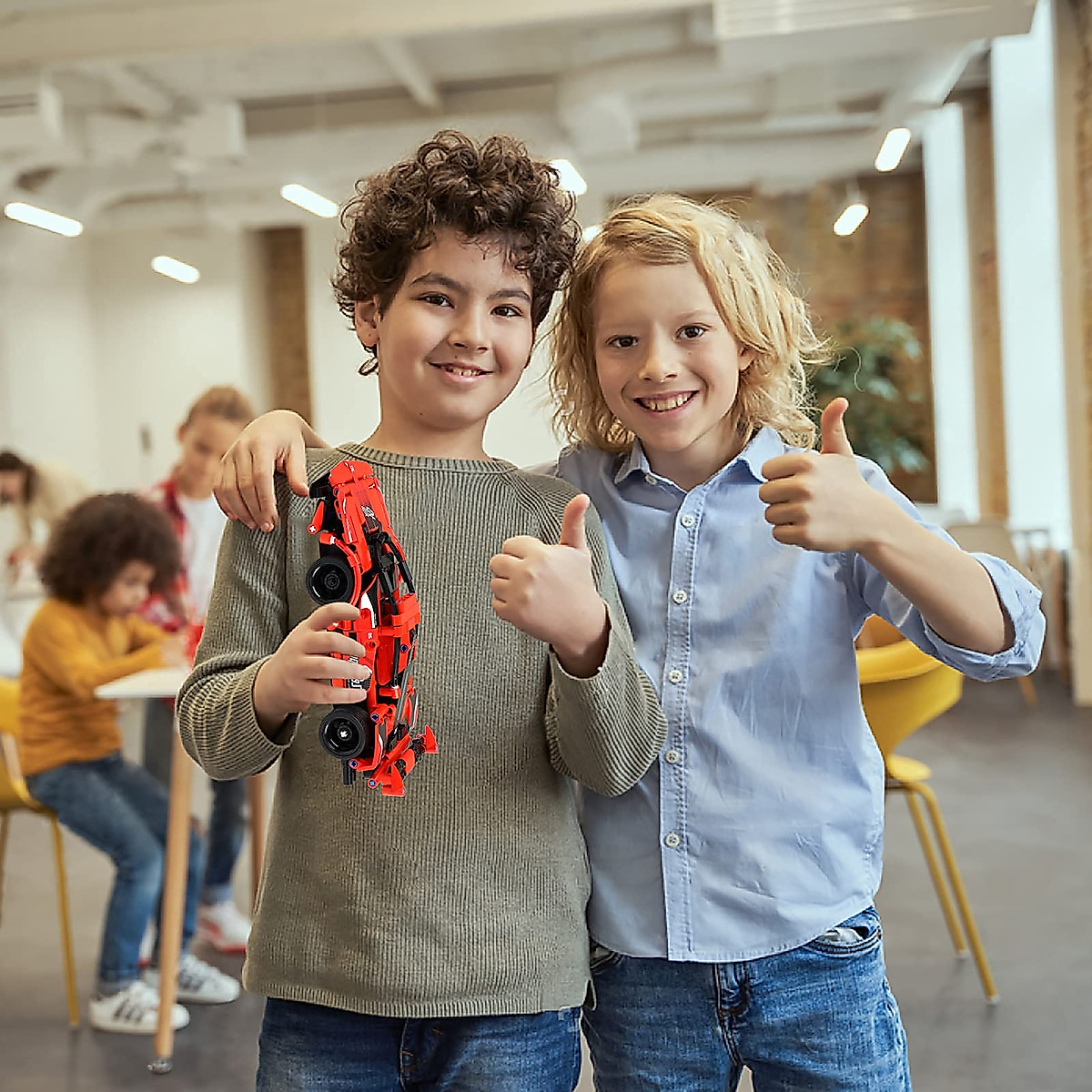 DDAI Toys for 6 7 8 9 10 11 12+ Year Old Boys STEM Building Toy 2 in 1 Remote Control Racecar Building Blocks for Kid Educational Early Learning Kits Best Gifts for Boy