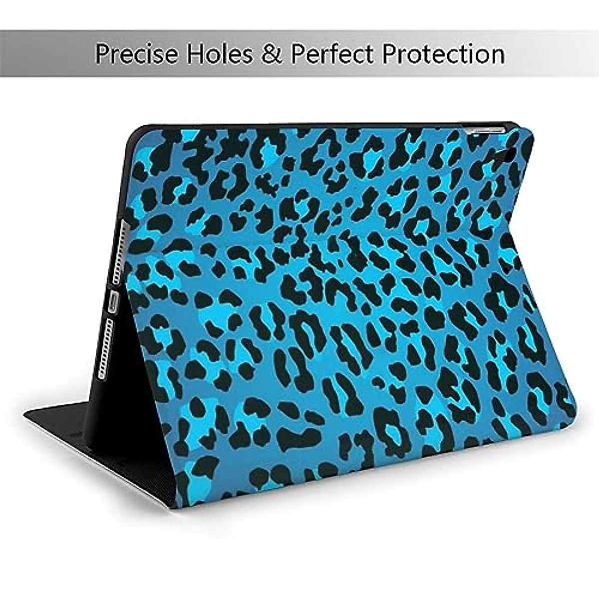 Blue Leopard Print Case Fit for IPad Air 3 Pro 10.5 Inch Case with Auto Sleep/Wake Ultra Slim Lightweight Stand Leather Cases
