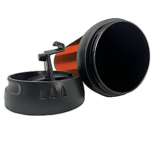 LaserGram 16oz Coffee Travel Mug, Lineman, Personalized Engraving Included (Orange)