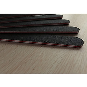 10 PCS Professional Double Sided Nail Files Emery Board Grit Black Gel Cosmetic Manicure Pedicure