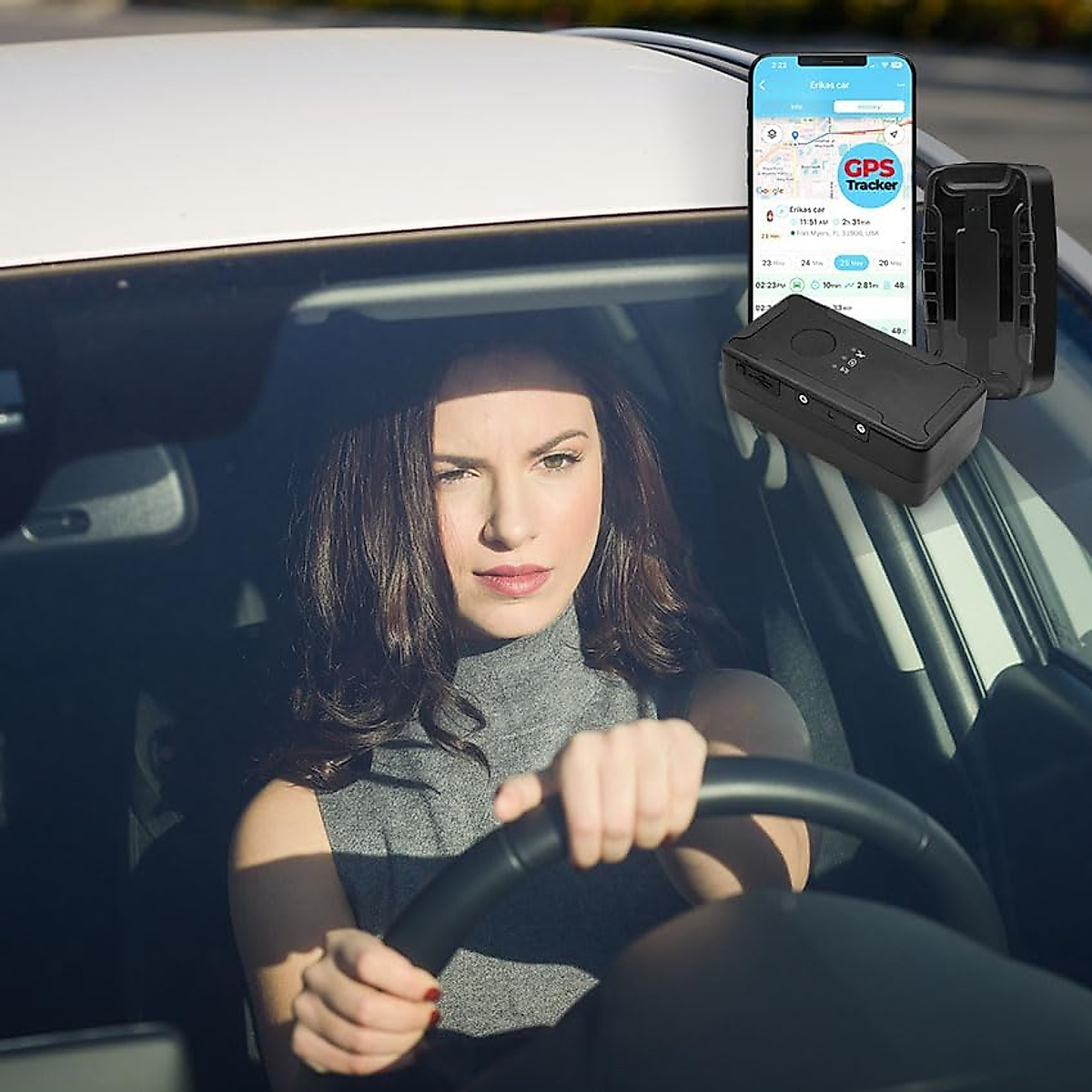 Magnetic GPS Tracker for Vehicles | Real-Time Car and Asset Tracking | Rechargeable Long-Life Battery (2-7 Months) | Global Coverage | Ideal for Teens, Elderly and Fleet Monitoring | Software Included
