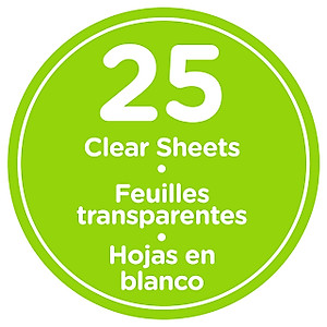 Shrinky Dinks Creative Pack, 25 Sheets Crystal Clear, Kids Art and Craft Activity Set, Kids Toys for Ages 6 Up by Just Play