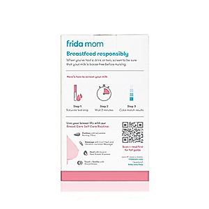 Frida Mom Alcohol Detection Test Strips for Breast Milk - at Home or On The go Peace of Mind in 2 Minutes - 15 ct