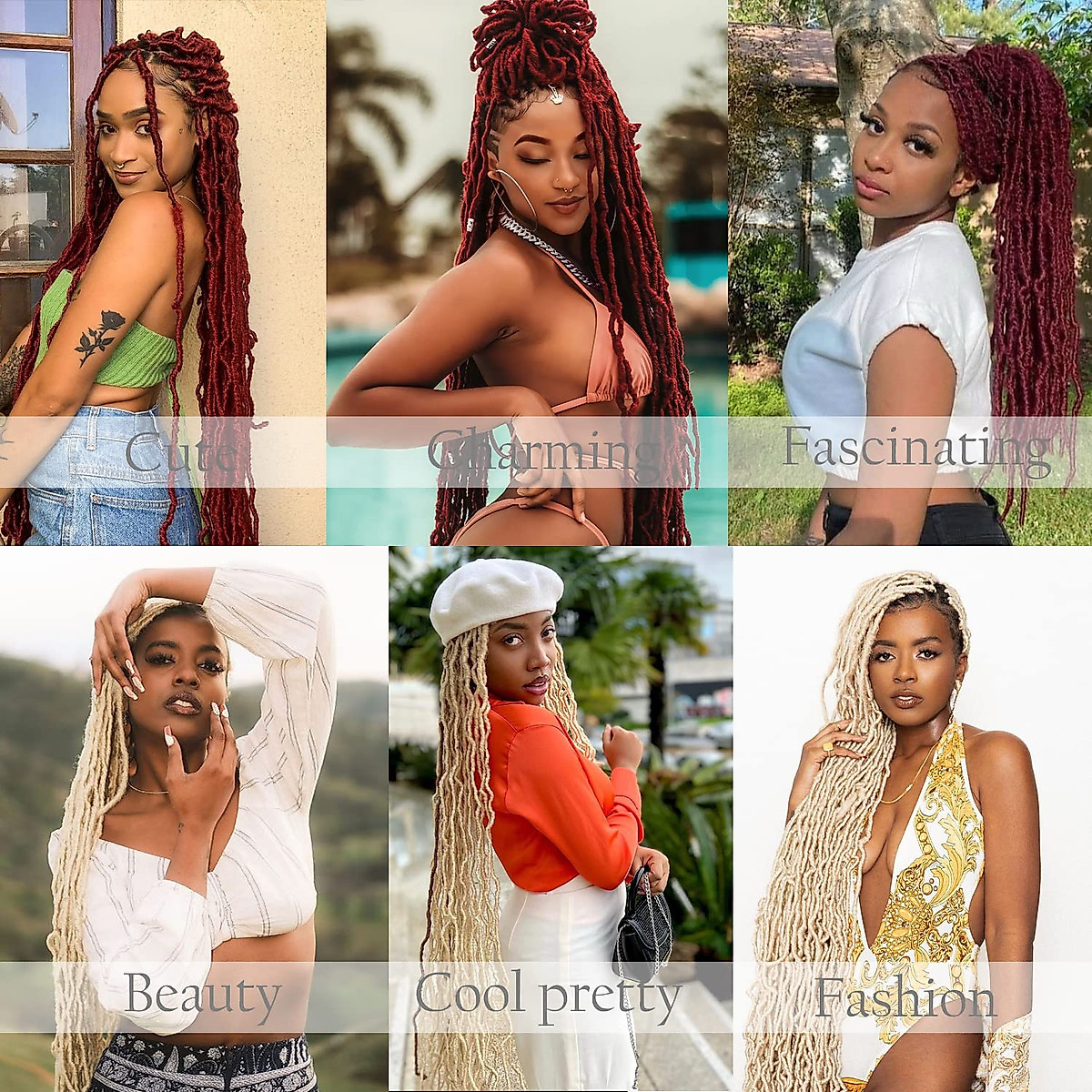 LocsGuard Faux Locs Crochet Hair Soft Locs 18 inch 7 Packs Natural Butterfly Locs Crochet Hair For Black Women Goddess Locs Crochet Hair (18 Inch (Pack of 7), 1B)