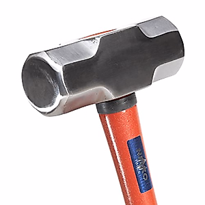 NEIKO 02867A Fiberglass Sledge Hammer 3.3 Pound Heavy-Duty Forged Steel Rubber Grip Handle Mirror Polished Head