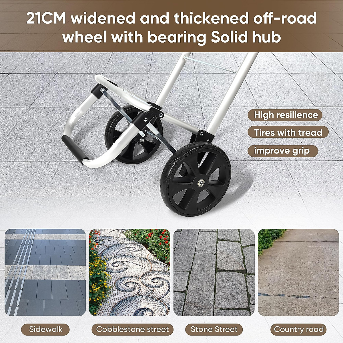 2-in-1 Foldable Utility Cart,Bumkimue Portable Grocery Shopping Cart with Wheels, Removable Waterproof Bag, Collapsible Lightweight Large Capacity Hand Truck for Supermarket,Grey, Gray