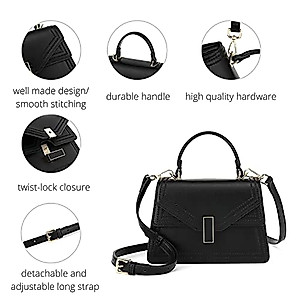 Scarleton Top Handle Satchel Purses for Women, Shoulder Bag Purse, Crossbody Bags for Women, Handbags for Women Mini, H208301A - Black