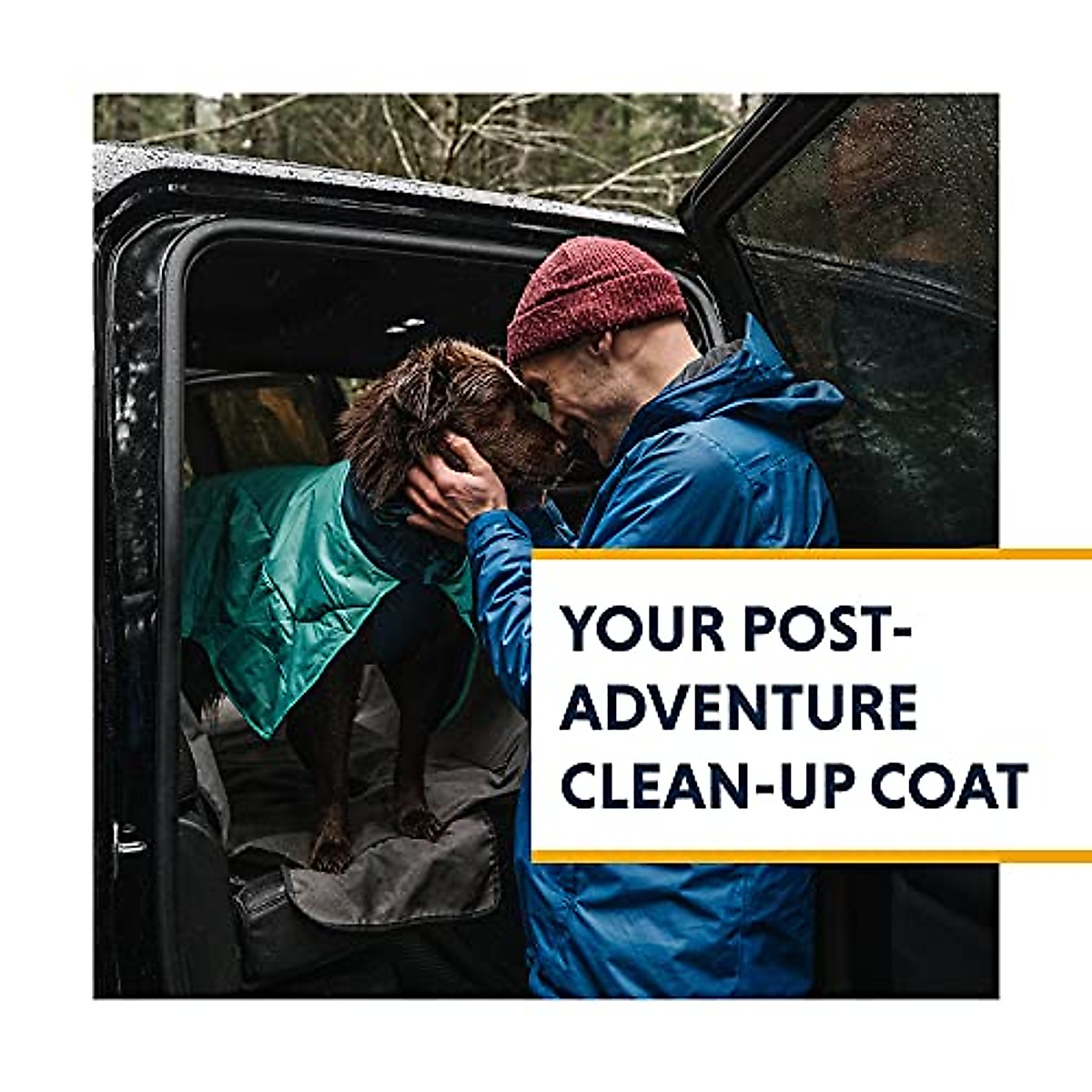 Ruffwear, Dirtbag Dog Towel, Camping and Outdoor Absorbent Coat, Aurora Teal, Medium