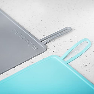 The Table Tyke 100% Silicone Placemat with Teething Edge Bumper/Spill Stopper | Dishwasher Safe, Travel Ready Non-Slip Suction Activity Mat for Infants, Babies, Toddlers, Children, Kids