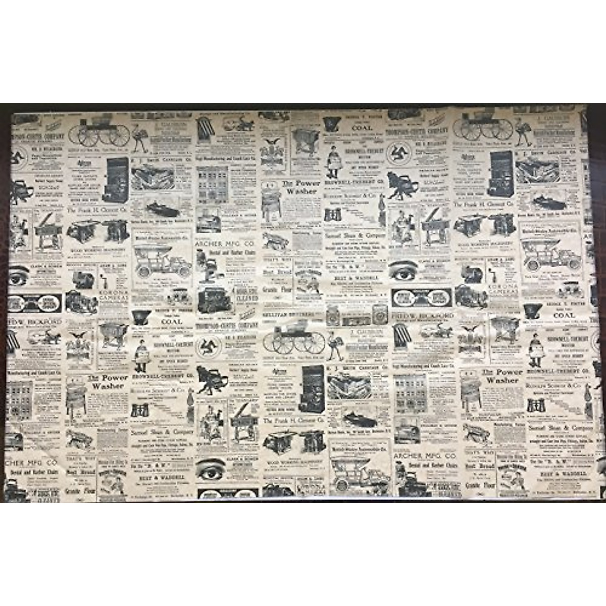 Tissue Paper for Gift Wrapping with Design (Vintage Newspaper) Black and Tan, 24 Large Sheets (20x30)