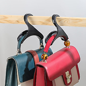 Purse Hanger Hook Bag Rack Holder - Handbag Hanger Organizer Storage - Over The Closet Rod Hanger for Storing and Organizing Purses | Backpacks |Satchels | Crossovers | Handbags | Tote（4 Pack）