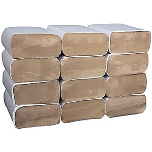 Karat Multifold Paper Towels - Absorbent and Sturdy - Kraft, 334 Sheets X 12 Packs, Recycled Fibers